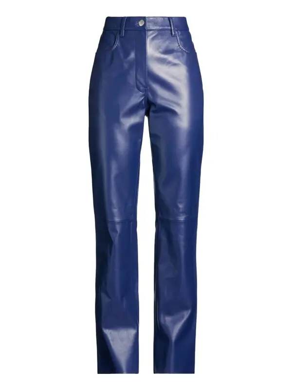 Marni Leather Bootcut Trousers - Blue
