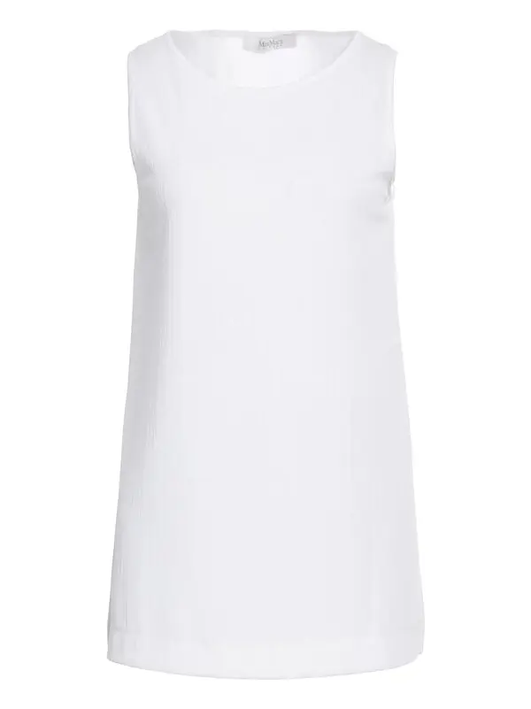 Max Mara Solid Sleeveless T-shirt - White
