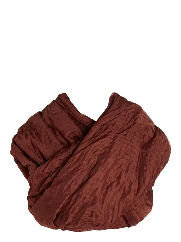 Rick Owens Organza Wrap-style Top Snood - Brown