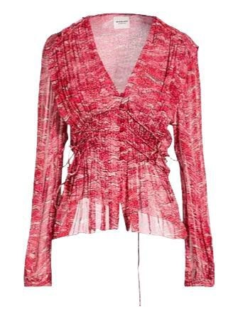 Isabel Marant Étoile Chiffon Ruffled Blouse - Red