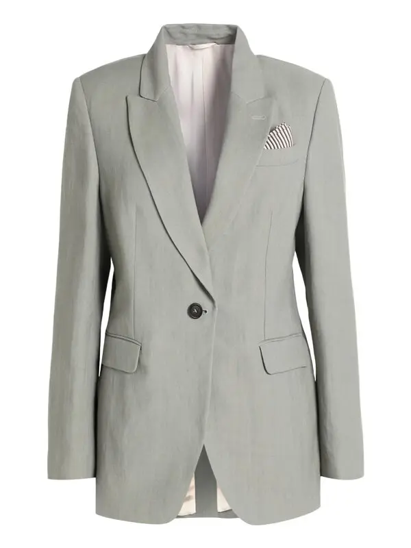 Brunello Cucinelli Single-breasted Blazer - Gray