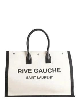 Saint Laurent Canvas Tote Bag - White