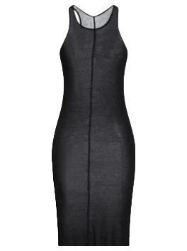 Rick Owens Simple Sleeveless T-shirt Dress - Black