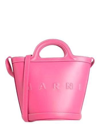 Marni Monochromatic Leather Bucket Bag - Pink