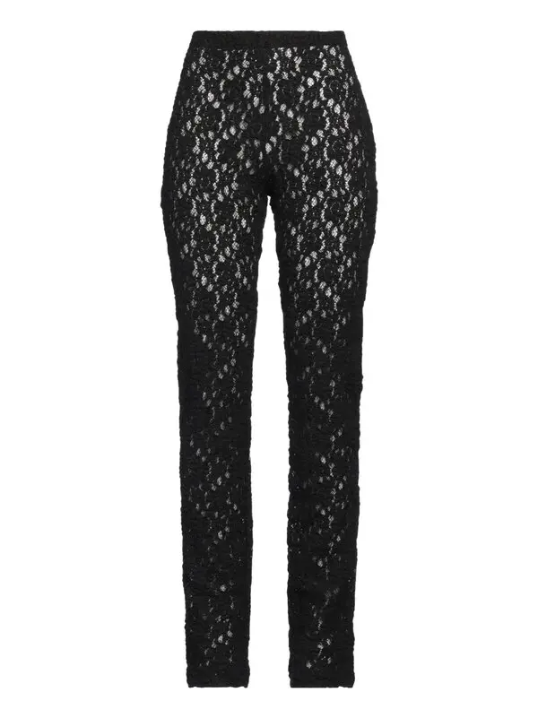 Chloé Solid Lace Straight-leg Pants - Black