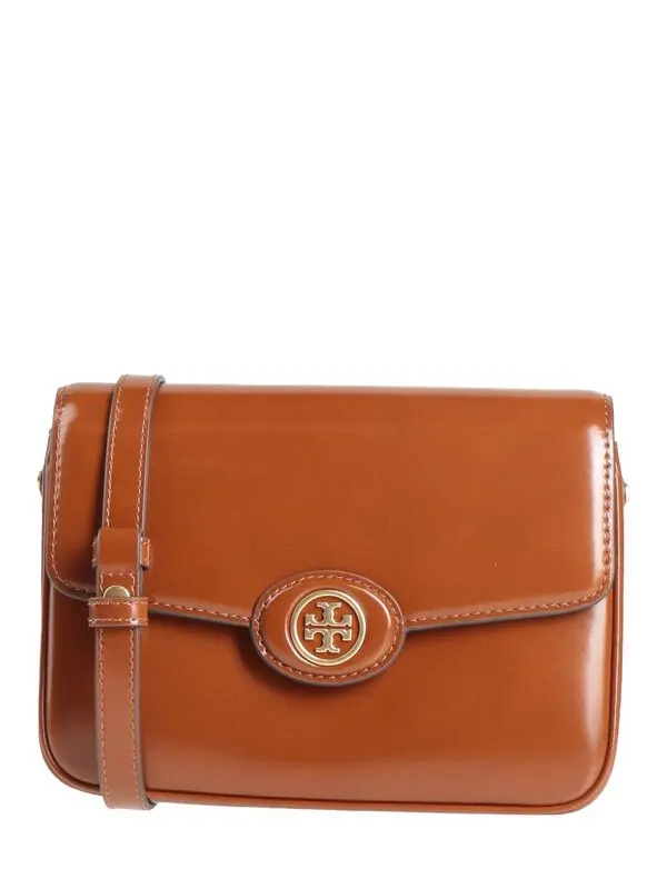Tory Burch Glossed-leather Cross Body Bag - Brown