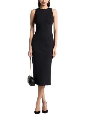 Max Mara Sleeveless Bodycon Midi Dress - Black