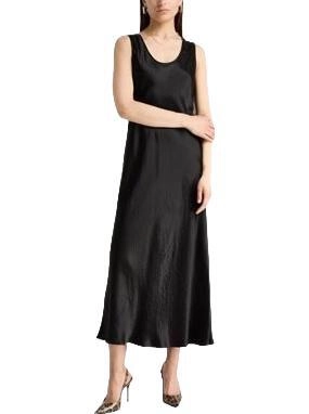 Max Mara Satin-finish Sleeveless Maxi Dress - Black