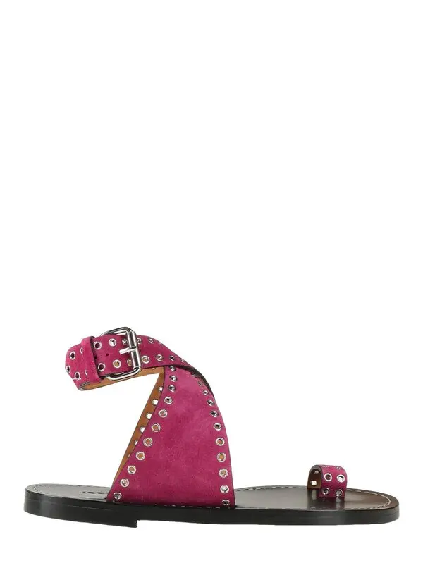 Isabel Marant Étoile Suede Round-toe Buckle Sandals - Multicolor