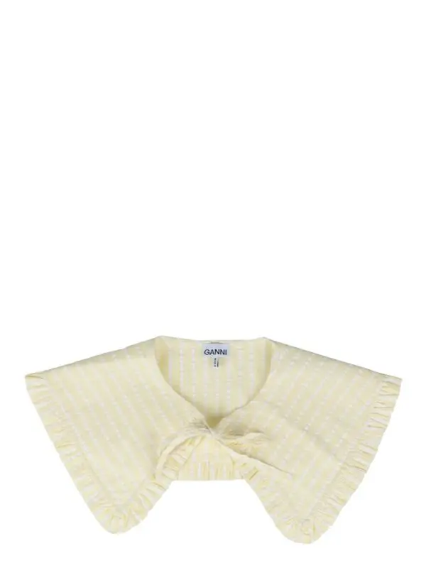 GANNI Stripe Shirt Collar - Nude
