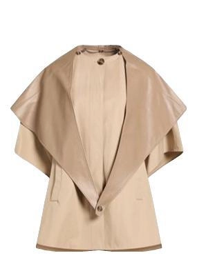 Max Mara Cape-style Spliced Short Coat - Nude