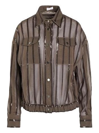 Brunello Cucinelli Sequined Single-breasted Jacket - Gray