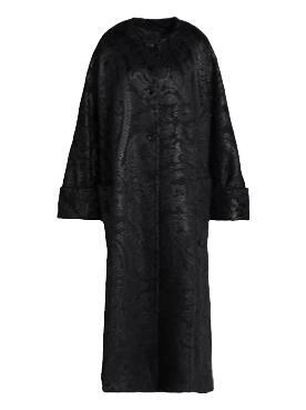Max Mara Paisley-print Coats - Black