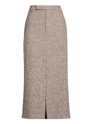 Brunello Cucinelli Versatile Solid Flannel Skirt - Nude