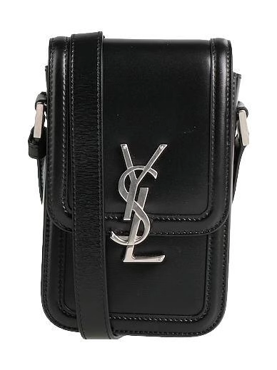 Saint Laurent Plain Colour Cross-body Pouch - Black