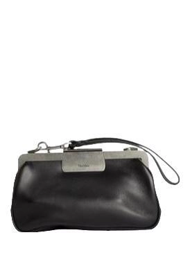 Max Mara Leather Clutch - Black