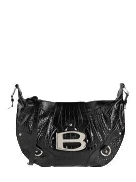 Balenciaga Crocodile-print Cross-body Bags - Black