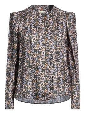 Isabel Marant Étoile Satin Pattern Blouse - Gray