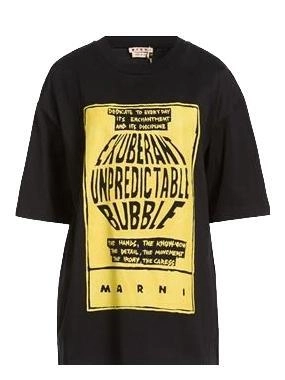 Marni Graphic Printed Crewneck T-shirt - Black