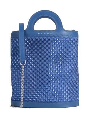 Marni Rhinestone Embellished Crossbody Bag - Blue