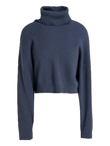 Brunello Cucinelli Minimal Short Turtleneck Sweater - Blue