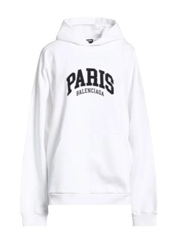 Balenciaga Hooded Pullover Sweatshirt - White
