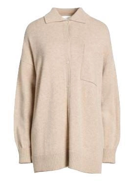 Max Mara Collared Knit Cardigan - Nude