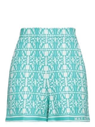 Max Mara Geometric Jacquard Knit Shorts - Blue