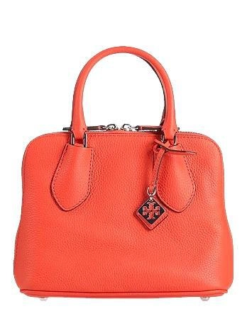 Tory Burch Pebbled Leather Handbag - Orange