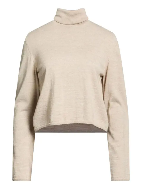 MAISON MARGIELA Lightweight Knitted Turtleneck Sweater - Beige