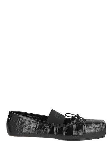 MAISON MARGIELA Crocodile-print Ballet Flats - Black