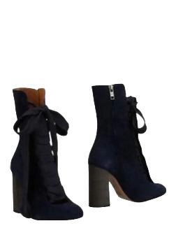 Chloé Suede Heeled Ankle Boots - Black