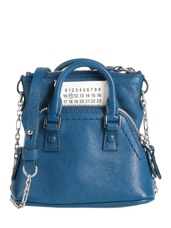 MAISON MARGIELA Pebbled-leather Mini Bag - Blue
