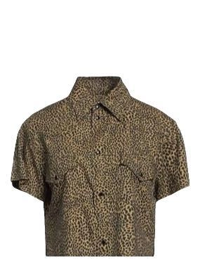 Saint Laurent All-over Leopard Print Shirt - Green