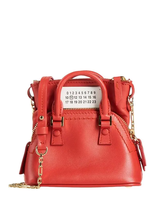 MAISON MARGIELA Leather Cross Body Bag - Red