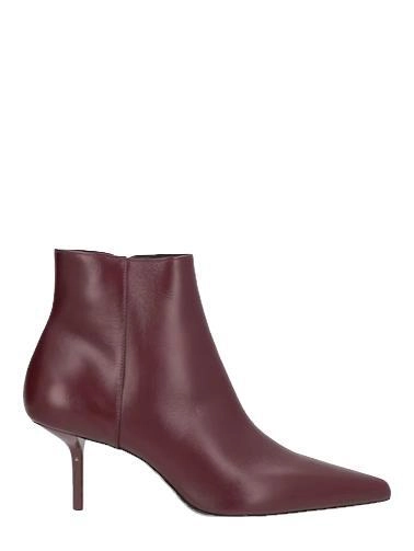 Max Mara Pointed-toe Leather Ankle Boots - Red