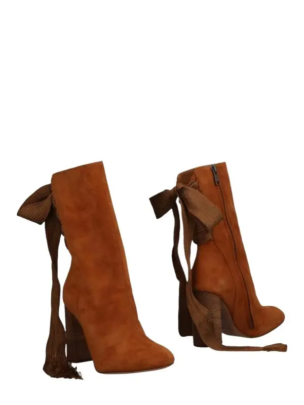 Chloé Solid Color Round-toe Shoes - Brown