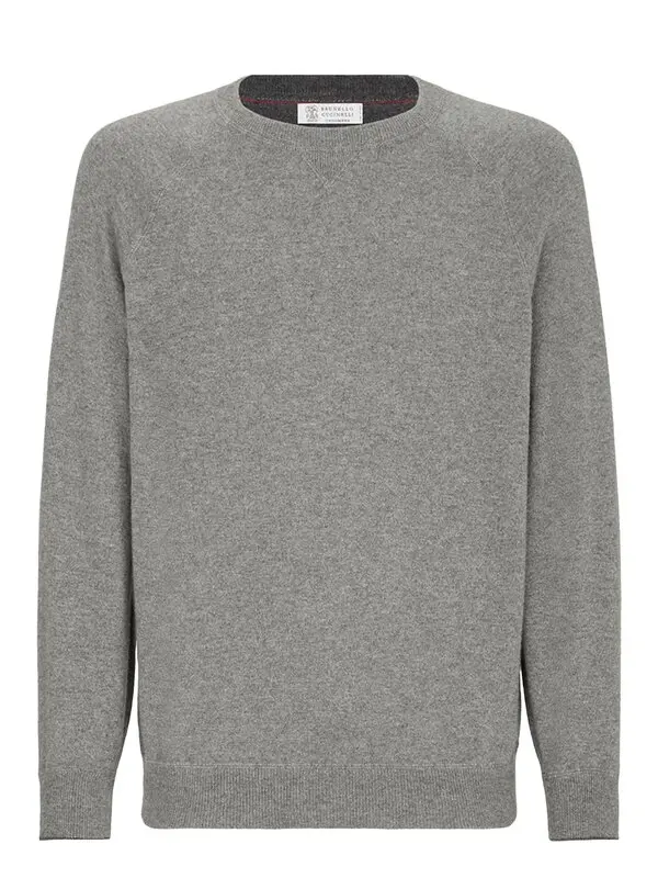 Brunello Cucinelli Cashmere Crew-neck Sweatshirt - Grey