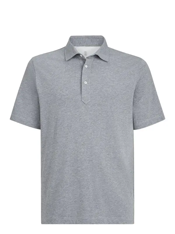 Brunello Cucinelli Cotton Polo Shirt - Grey