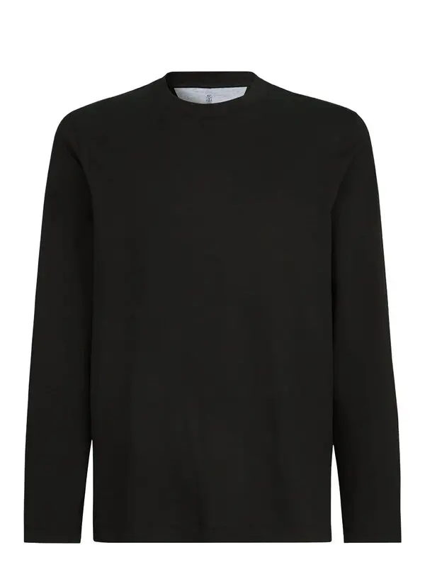 Brunello Cucinelli Cotton Long-sleeve T-shirt - Black