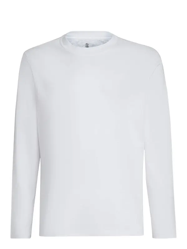 Brunello Cucinelli Cotton Long-sleeve T-shirt - White