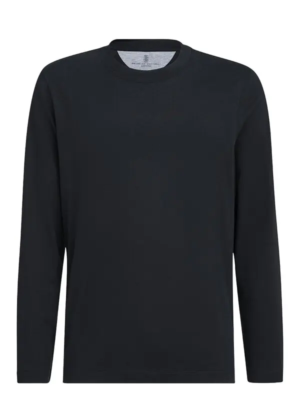 Brunello Cucinelli Cotton Long-sleeve T-shirt - Blue