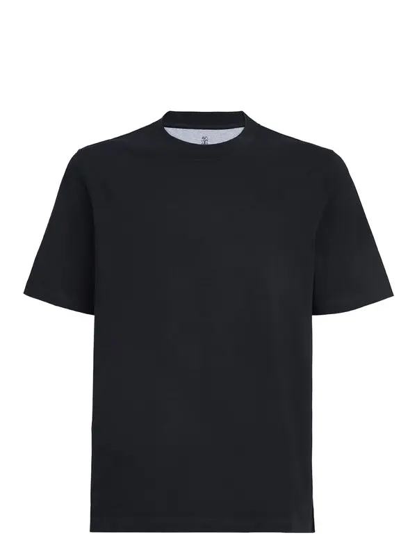 Brunello Cucinelli Cotton Crew-neck T-shirt - Blue