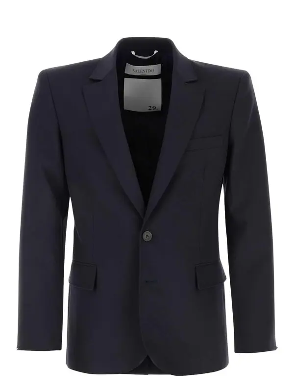Valentino Garavani Midnight Wool Blazer - Blue