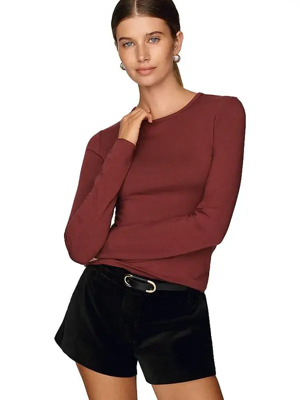 Anthropologie Evan Modal Cotton Blend Tee - Brown