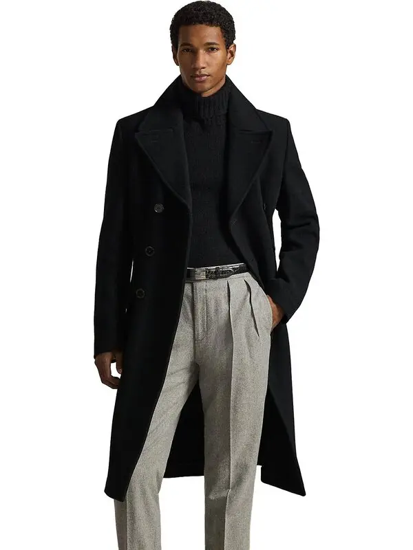 Ralph Lauren Polo Soft Tailored Wool-blend Car Coat - Black