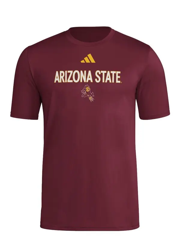 Adidas Arizona State Sun Devils Short Sleeve Pregame T-shirt Team Maroon - Team Maroon / Multi