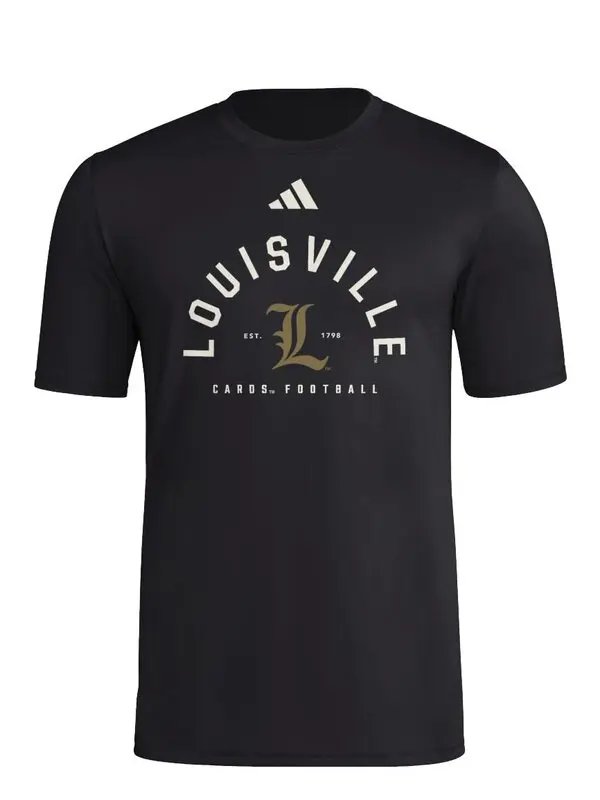 Adidas Louisville Cardinals Short Sleeve Pregame T-shirt Black - Black / Multi