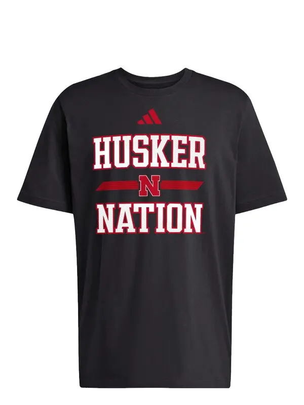 Adidas Nebraska Cornhuskers House Of Blanks T-shirt Black - Black / Multi