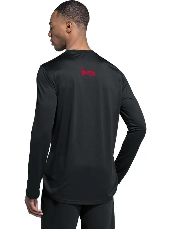 Adidas Nebraska Cornhuskers Long Sleeve T-shirt - Black / Multi